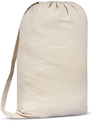 Large Canvas Laundry Bag with Drawstring for Toys Storage Travel ...