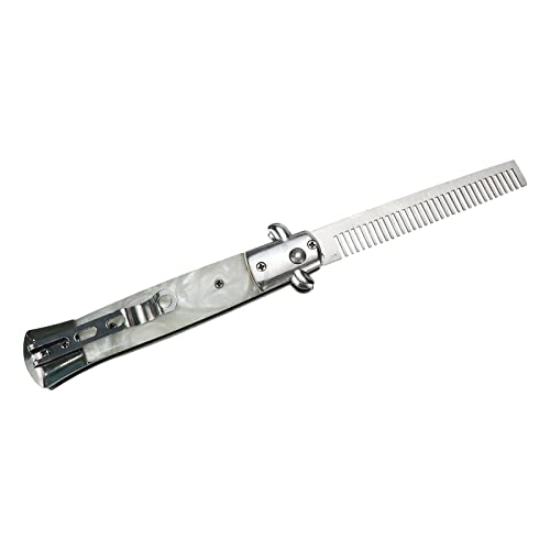 HEVSTIL Pocket Folding Flick Hair Comb with White Resin Handle - Want ...