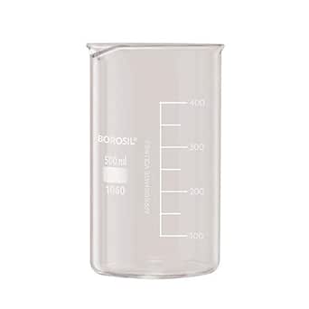 Borosil 1060025 Tall-Form Glass Beaker with Spout, 600 mL Capacity ...
