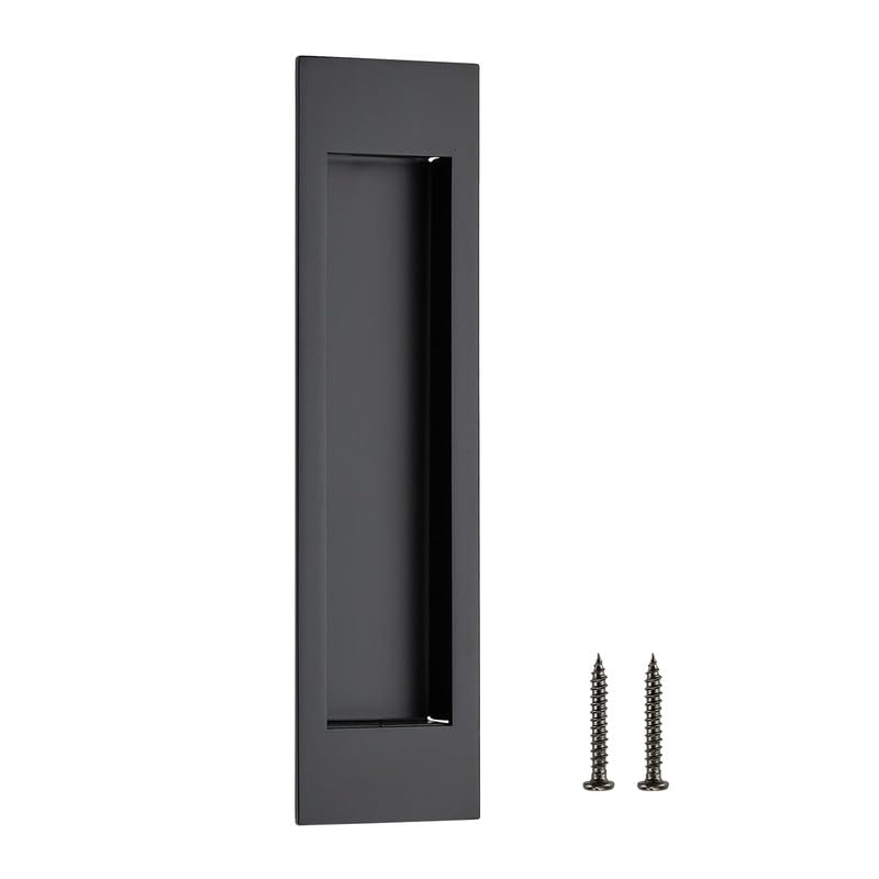 Ravinte 1 Pack Black Sliding Closet Door Handles Black Flush Pulls 8 ...