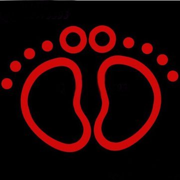 Motorcycle Car Sticker Footprint 9x6cm Fashion Decals 5 Colors : Amazon ...