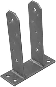 Heavy Duty Galvanised Bolt Down U Post Support Base for 70mm Posts ...