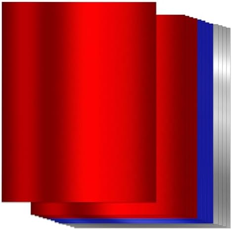 Amazon.com : Metallic Patriotic Paper Cardstock Sheets 36 Pcs Blue Red ...