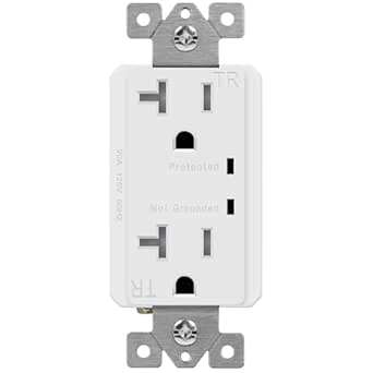 TOPGREENER Surge Protector Receptacle with Grounding Indicator, Child ...