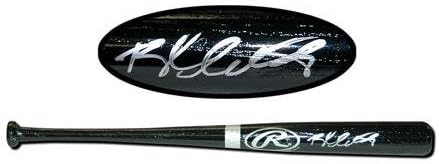 Black Mini-Bat (serial-numbered to 50) signed by Texas Rangers Brandon ...