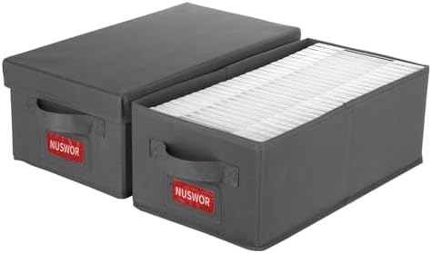 Amazon.com: NUSWOR DVD Storage Box - Stackable DVD Case Holder ...