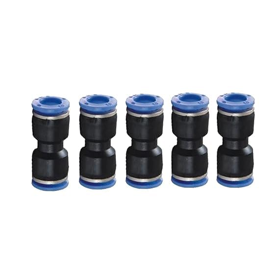 PU Pneumatic Pipe Fittings, 6mm x 6mm Union Push Straight Connectors ...