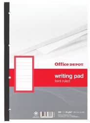 60gsm Sidebound Ruled Margined & Punched Writing Pad 200 Sheets Ruled ...