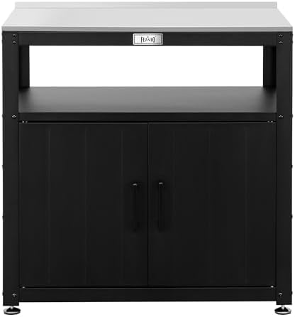 Amazon.com: Feasto Outdoor Potting Bench with Storage Cabinet, Garden ...