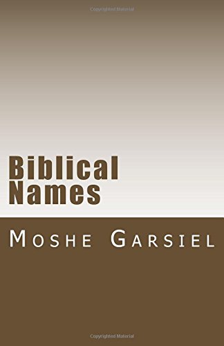 Biblical Names (Volume 1): Garsiel, Moshe: 9789652261151: Amazon.com: Books