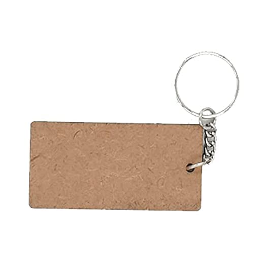 Craftniche MDF Wood Keychain Blanks Rectangle Wooden Cutouts with ...
