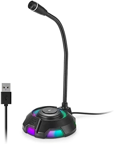 Amazon.com: USB Microphone, Computer Microphone with Mute Button for Singing, Streaming ...