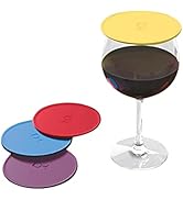 Amazon.com | Drink Tops Ventilated Silicone Wine Glass Covers ...
