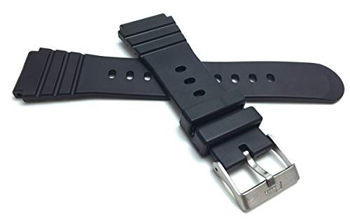 Bandini 22mm Rubber Watch Band, Black, Sport Fits Casio and More, 2 ...