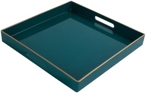 Amazon.com: MAONAME Dark Green Decorative Tray, 13" Round Serving Tray ...