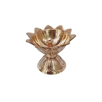 ShreeHive Pure Brass Big Size Diya (Deepa) for Puja - Wt. 55 gm ...