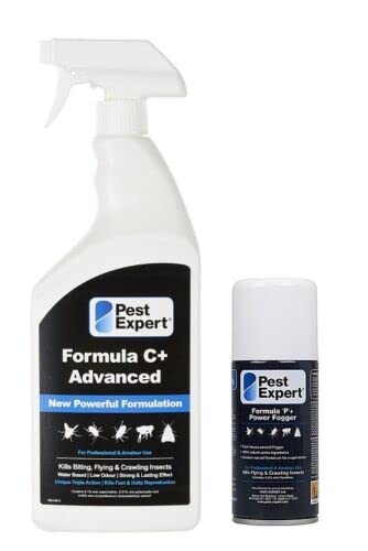 Pest Expert Formula 'C' Bed Bug Killer Spray 1ltr and Formula 'P' Bed ...