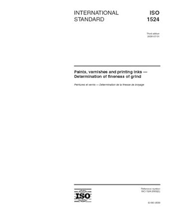 ISO 1524:2000, Paints, varnishes and printing inks - Determination of ...