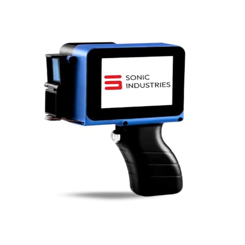 SONIC INDUSTRIES Handheld Date Coder Inkjet Printer - TIJ Portable Batch Printing Machine for ...