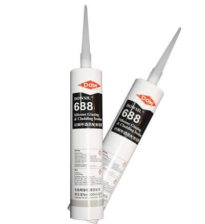 Dowsil 688 Silicon Glazing and Cladding Sealant, Black 300 ML, (1 Piece ...