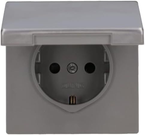 Jung Schuko Steckdose 16 A 250 V mit Berührungsschutz und Klappdeckel ...