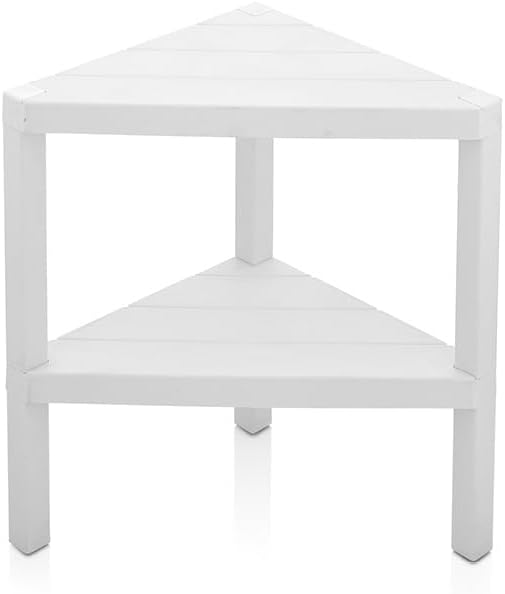 DIVCHI 2 Tier Corner Shelf Triangle Space-Saving Freestanding Shelving ...