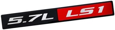 Amazon.com: ERPART RED Black 5.7L LS1 Real Aluminum Engine Hood Emblem ...