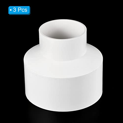 PATIKIL PVC Reducer Pipe Fitting 110mm to 63mm ID, 2 Pack Straight ...
