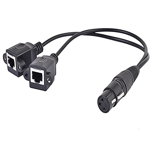 Snapklik.com : 3 Pin XLR To RJ45 DMX512 Adapter 12 Inch