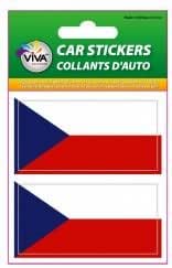 Amazon.com : Set of 2 Vinyl Car Stickers, 2.75" X 1.5" - Czech ...