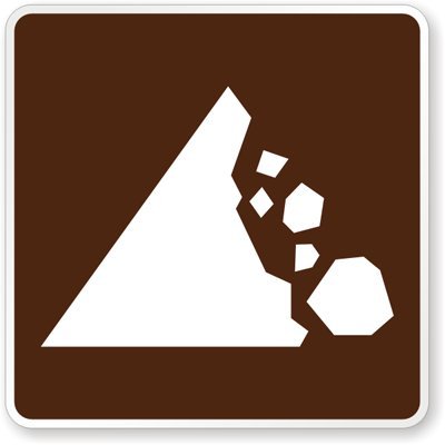 "Falling Rocks" MUTCD Compliant Sign By SmartSign | 18" x 18" 3M High ...
