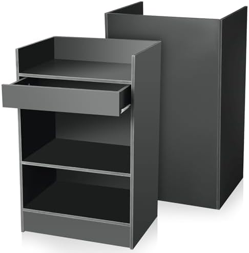 Amazon.com : Beeveer Black Cash Register Stand Cash Wrap Checkout Desk ...