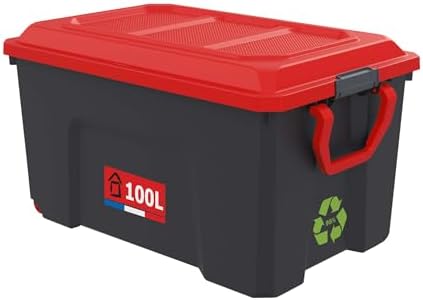Sundis Locker 75 Litre Recycled Plastic Storage Trunk with Lid, Wheels ...