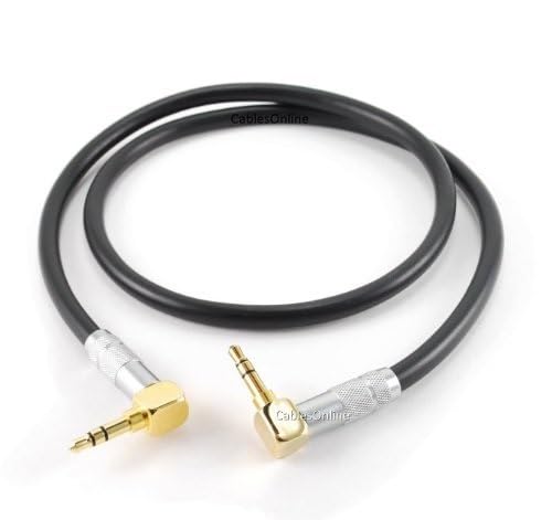 Amazon.com: CablesOnline 2ft Right-Angle 3.5mm Stereo Male to Male ...