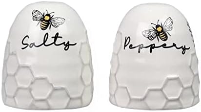 Amazon.com: Primitives by Kathy Salt & Pepper Set - features bees buzzing over flowers with ...