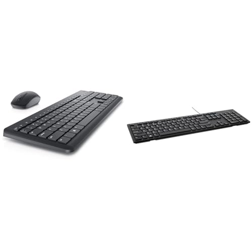 Dell KM3322W Wireless USB Keyboard and Mouse Combo, Anti-Fade & Spill ...