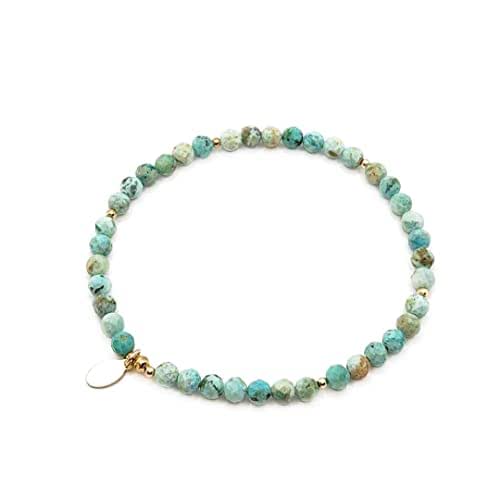 Amazon.com: Genuine Natural Peruvian Turquoise, 4.5mm Faceted Round ...