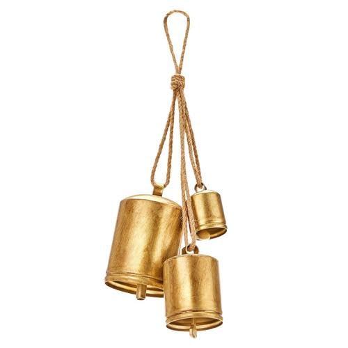 Christmas Cow Bells - Metal Hanging Cow Bells | Set Of 3 Giant Harmony ...