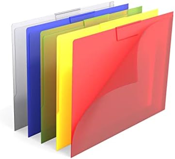 Amazon.com : TRU RED Heavy Duty Plastic File Jackets, 1-Pocket, Letter ...