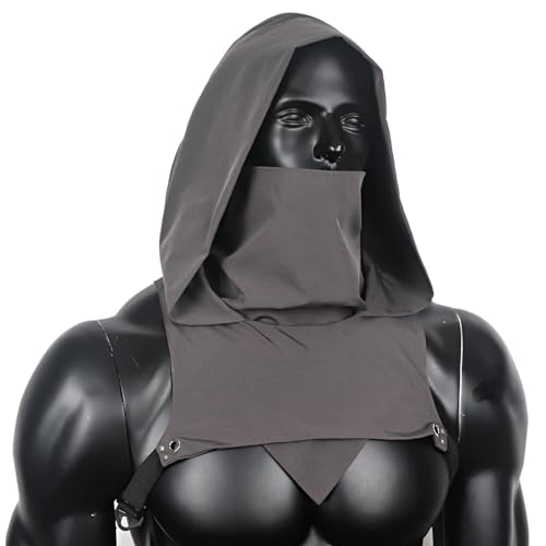 keland Cyberpunk Rogue Cowl Hood Scarf Gothic Hooded Cape Hat for ...