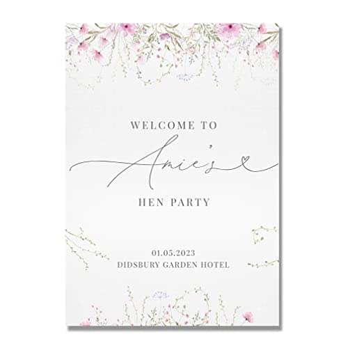 Personalised Hen Party Sign - Welcome To My Hen Do Poster - Natural ...