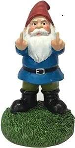 Amazon.com: Middle Finger Gnome 6in, Double Bird Gnome - Naughty Garden ...