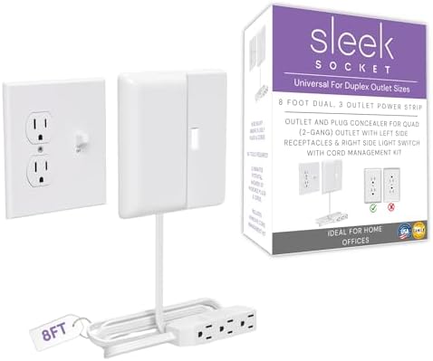 Amazon.com: Sleek Socket Corrector de toma de corriente y enchufe para ...