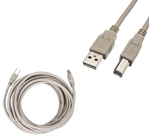 ULTRABYTES Micro USB Cable 3 m USB 2.0 Printer for HP, Canon, Epson 3 ...
