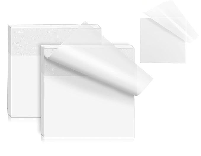 MR. CRAFT Sticky Note Transparent Self-Sticky Note Pads, Clear Notes ...