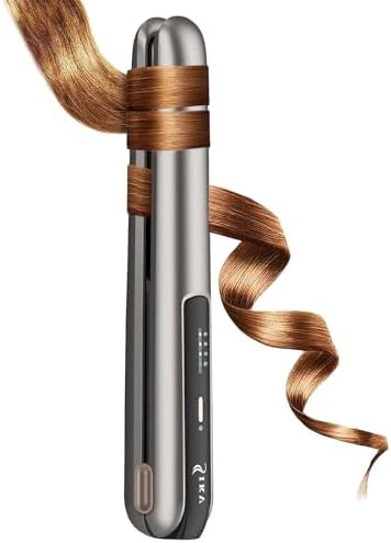 Amazon.com : 2-in-1 Cordless Hair Straightener and Curler, Portable Mini Flat Iron with ...