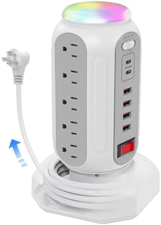 Amazon.com: Fast Charging Station Power Tower - 15 AC Outlets & Dual ...