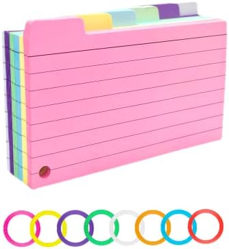 Tabbed Flash Cards Paper 150Pcs Colourful Index Cards Paper Revision ...