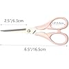 NatSumeBasics 6.5" Office Scissors Pink Craft Scissors Round Body All ...