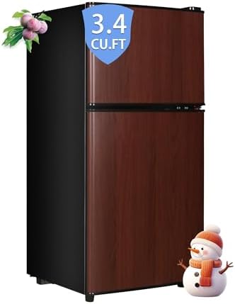 Amazon.com: OOTDAY 3.4 Cu.Ft Compact Refrigerator, Small Fridge with ...